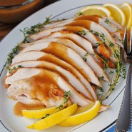 Roasted Lemon-Thyme Turkey with Lemon Sauce